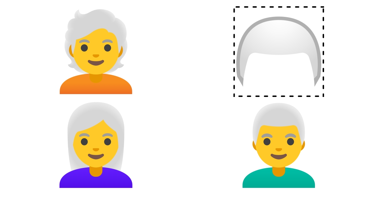 🦳 White Hair Emojis 👨‍🦳 🧑‍🦳 👩‍🦳