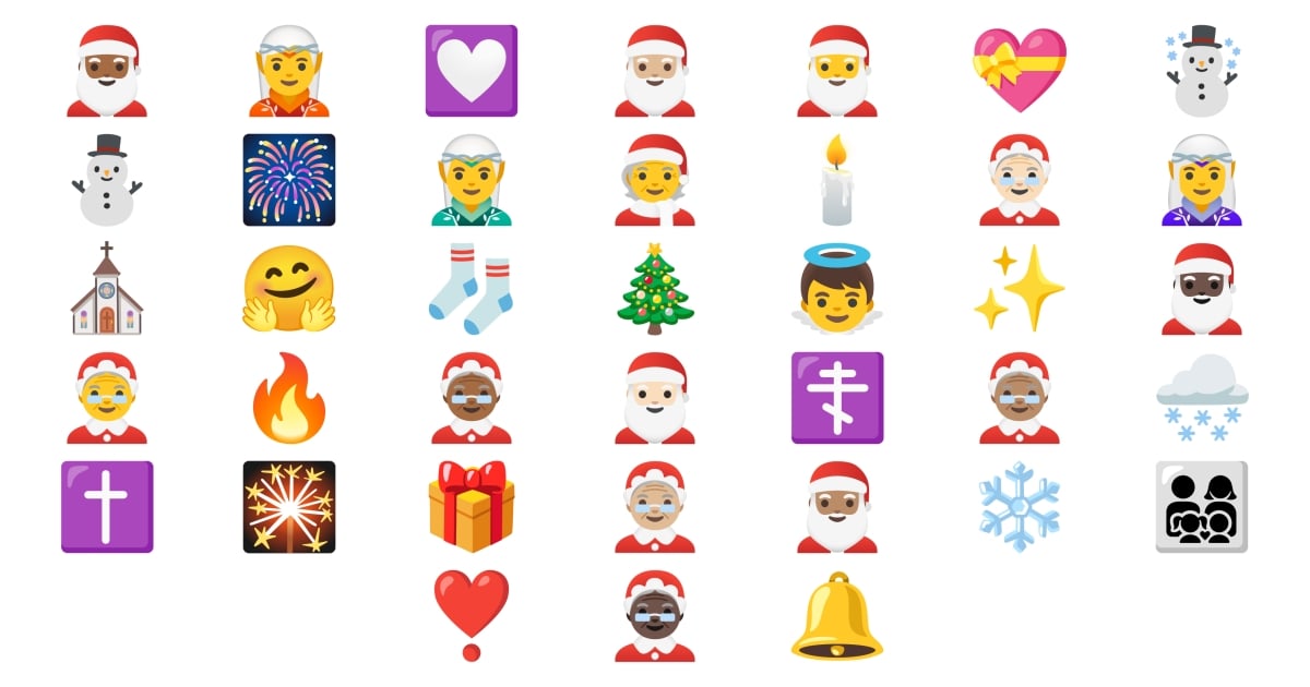 🎄 Navidad Emojis 🎅🏻 🎇 🤶 🎆 👨‍👩‍👧‍👦 💟