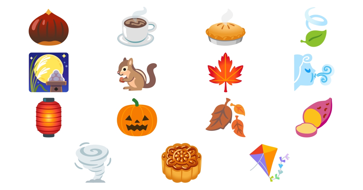 🍁 Autunno Emoji 🎃 🌰 🏮 🌪️ 🌬️ 🍂