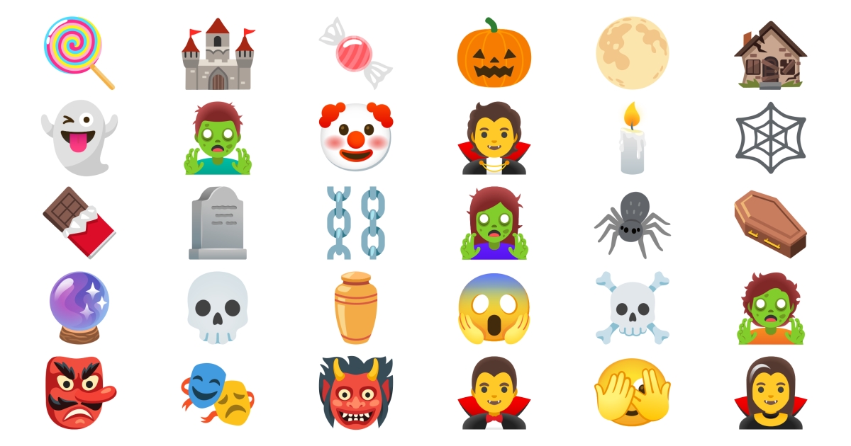 🎃 Halloween Emoji 🔮 🧟 ⚰️ 🍬 🤡 🎭 🧛