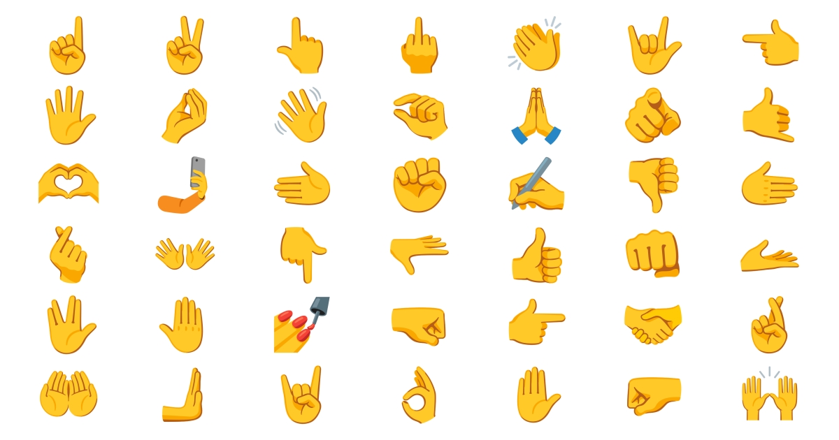 👏 Mani Emoji 🤘 🤛 🖕 🖖 🤏 🫰 👋