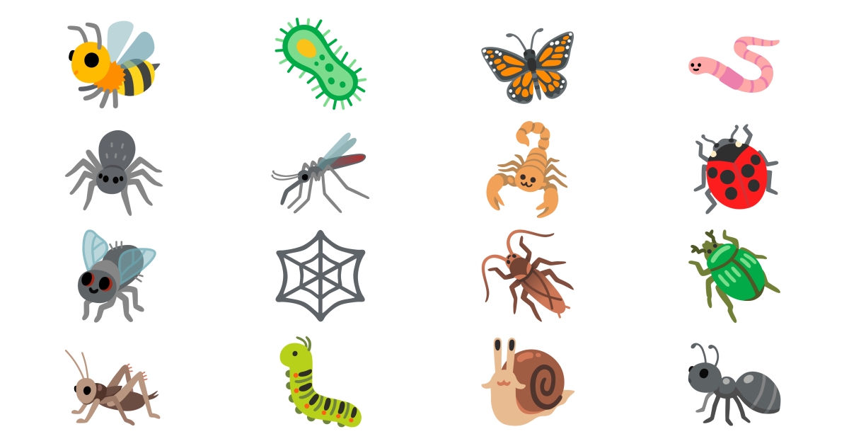 🐌 Insectos & Pequeños Animales Emojis 🐜 🦋 🦗 🪲 🐞 🪱