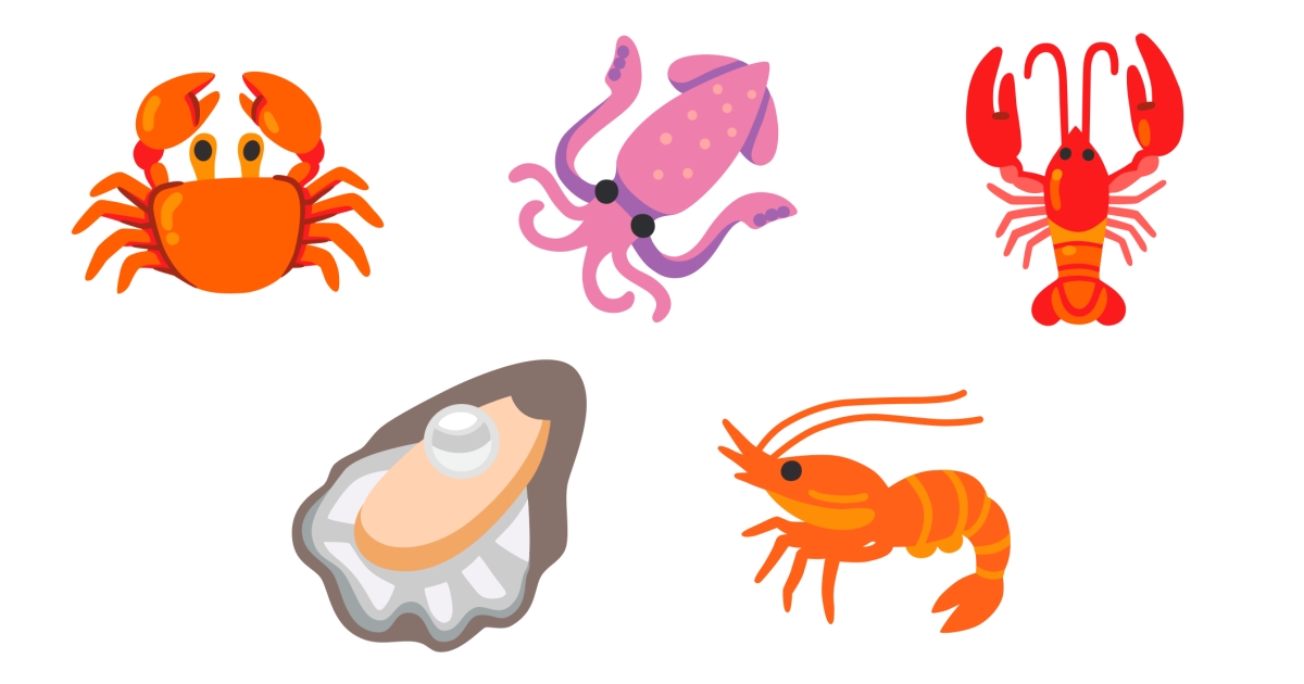 🦀 Seafood Emojis 🦞 🦐 🦑 🦪