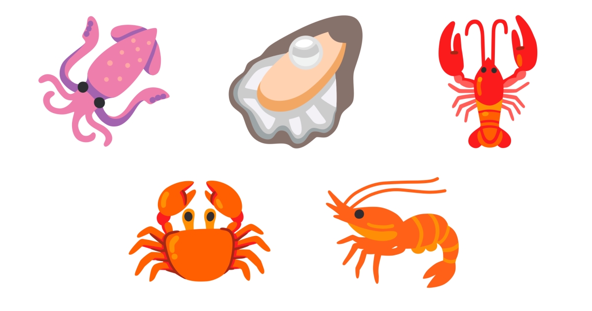 🦀 Frutti Di Mare Emoji 🦞 🦐 🦑 🦪