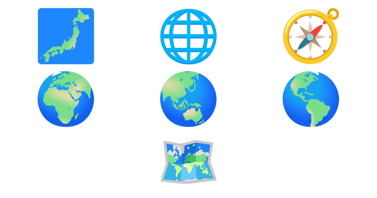 🌍 Maps Emojis 🌎 🧭 🗺️ 🌏 🌐 🗾
