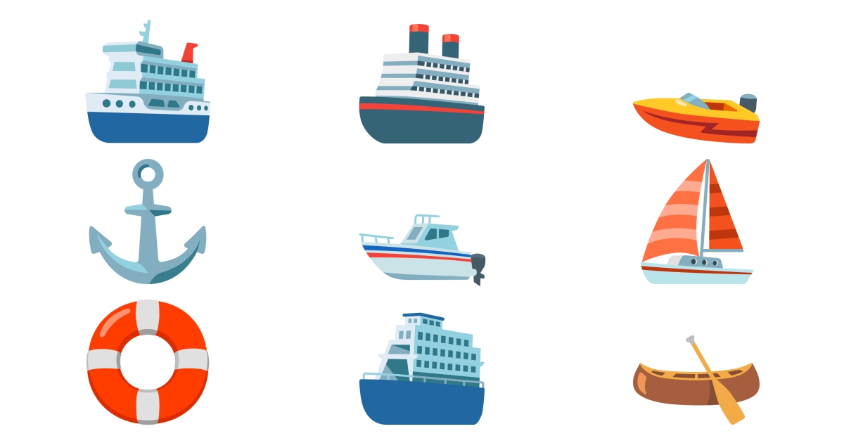 ⚓ Maritime and Boating Emojis 🛶 🛳️ 🛟 🚤 🚢 ⛵