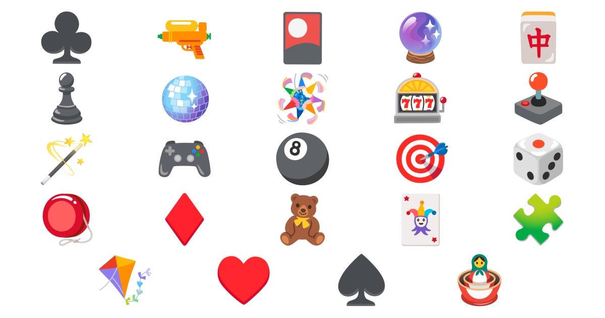 🎮 Games Emojis 🃏 🧸 🎴 🔮 🪩 ♦️ 🀄
