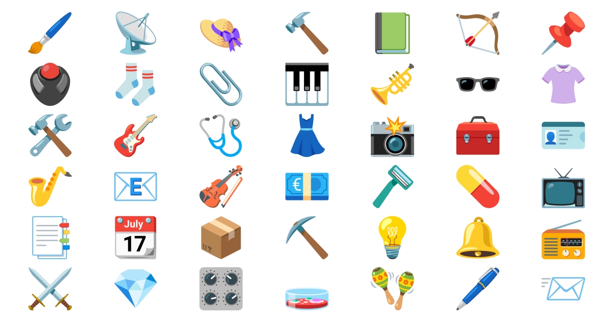 📷 Objetos Emojis 🩳 🪦 📽️ 💎 🥿 💻 📜