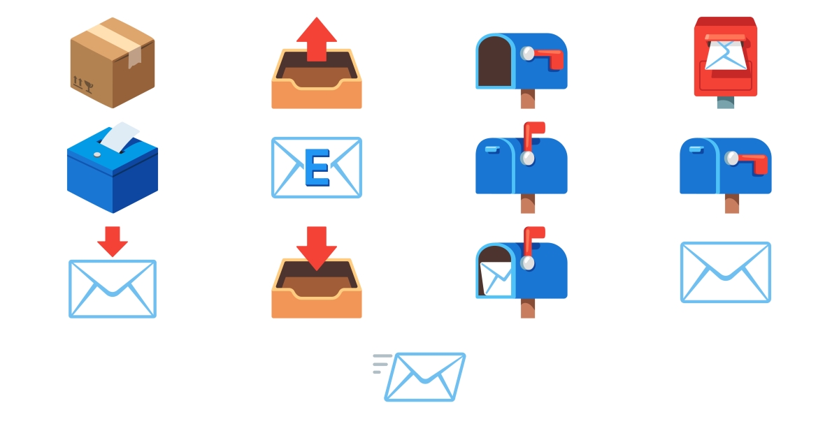 ️ Poste Emojis 📪 📧 📦 📮 🗳️ 📭