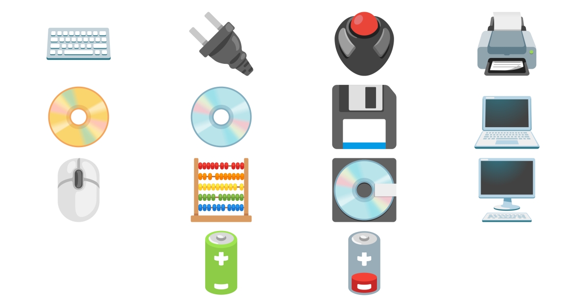 🔋 Computer Emoji 📀 🖲️ 💽 💻 🖱️ 🖨️ 🪫