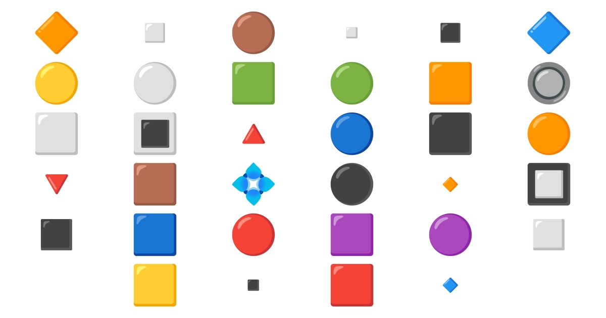 ️ Geometric Symbols Emojis 🟤 🔷 ⚫ 🔶 🟡 🟥