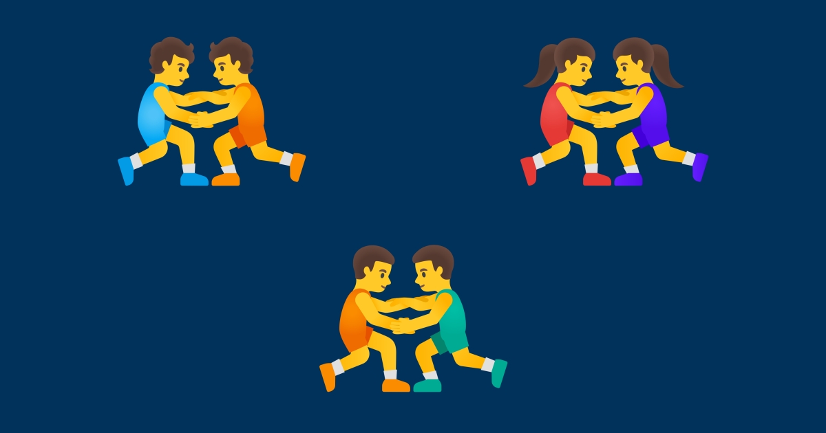 🤼 Combat Emojis 🤼‍♂️ 🤼‍♀️