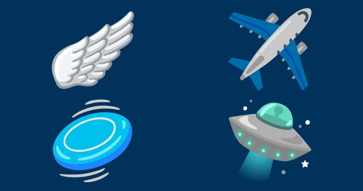 Flying Emojis ️ 🛸 🥏
