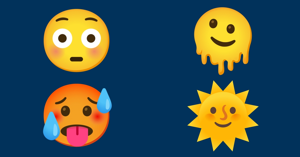 🫠 Heat Emojis 🥵 😳 🌞