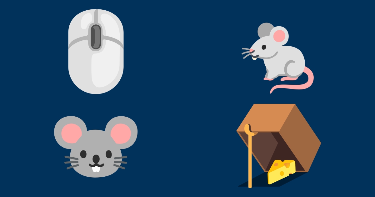 🐭 Mouse Emojis 🐁 🖱️ 🪤