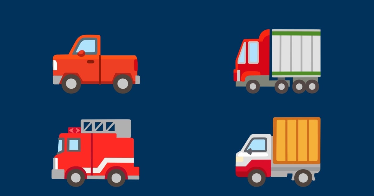 🚒 Truck Emojis 🛻 🚚 🚛