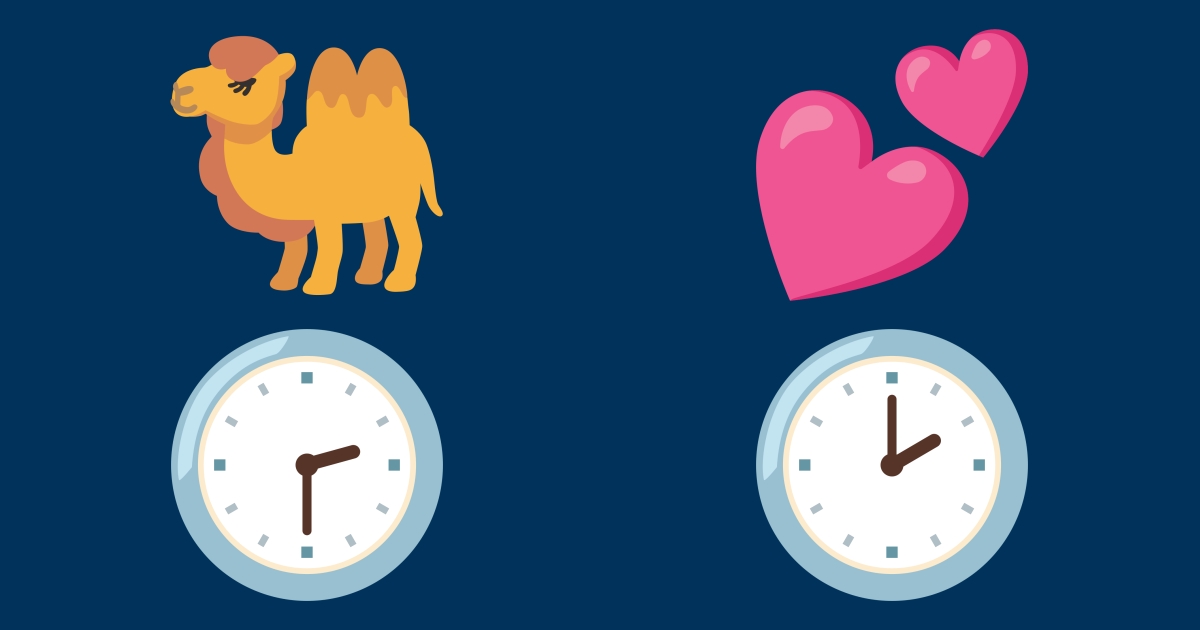 💕 Two Emojis 🐫 🕑 🕝