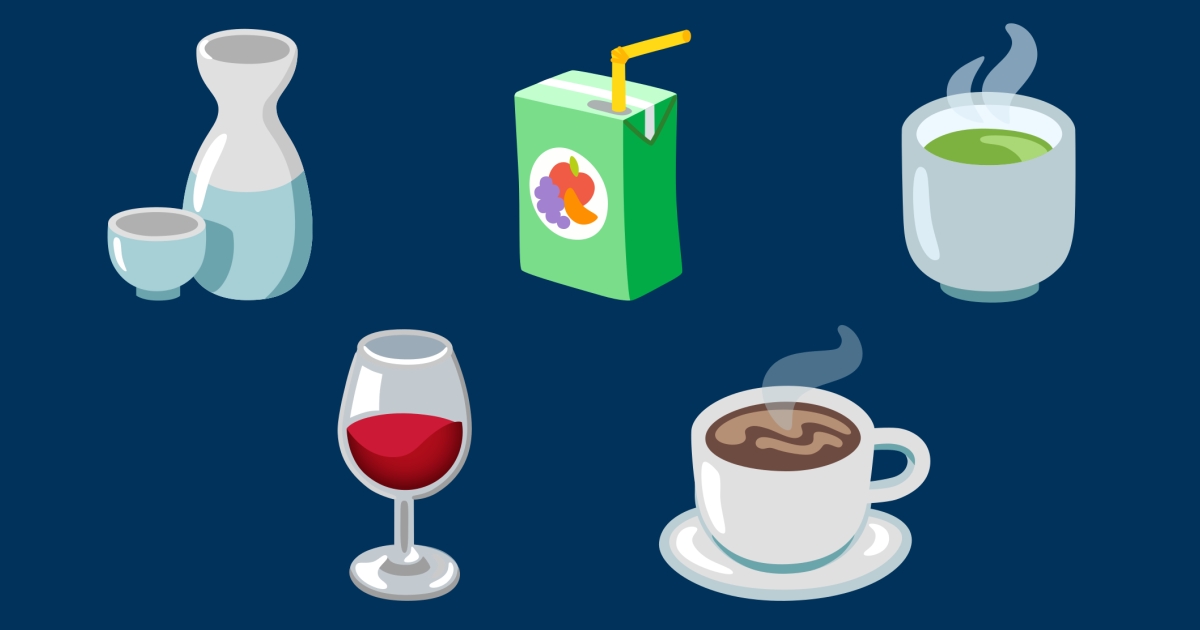 ☕ Beverage Emojis 🍵 🍶 🍷 🧃