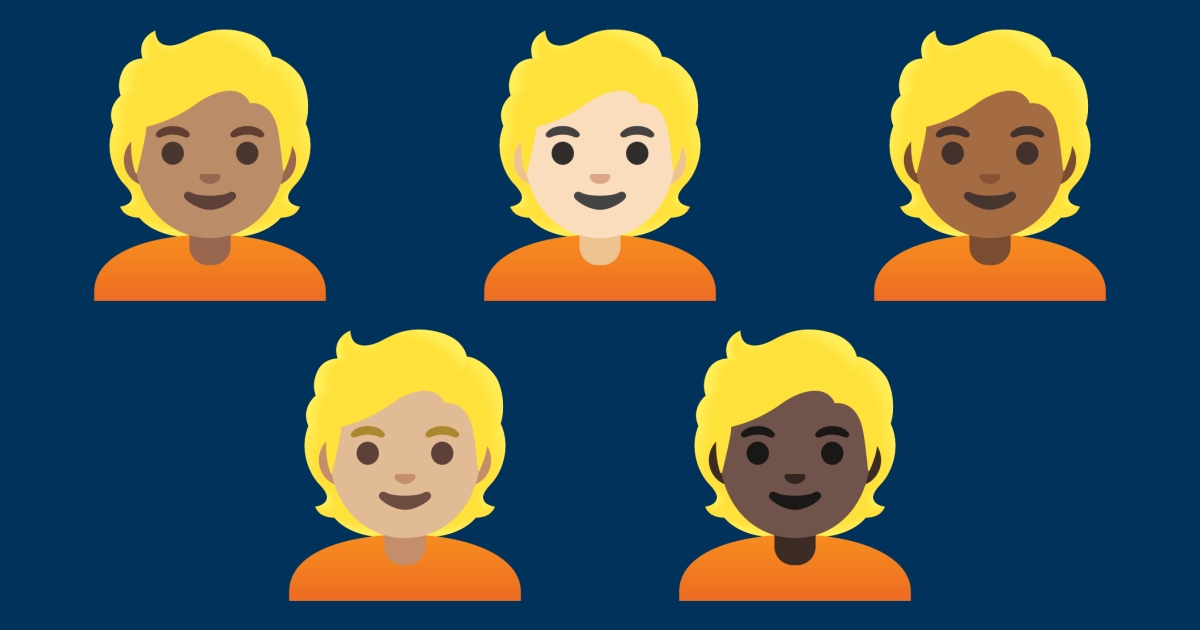 👱🏻 Blond Hair Emojis 👱🏼 👱🏽 👱🏾 👱🏿