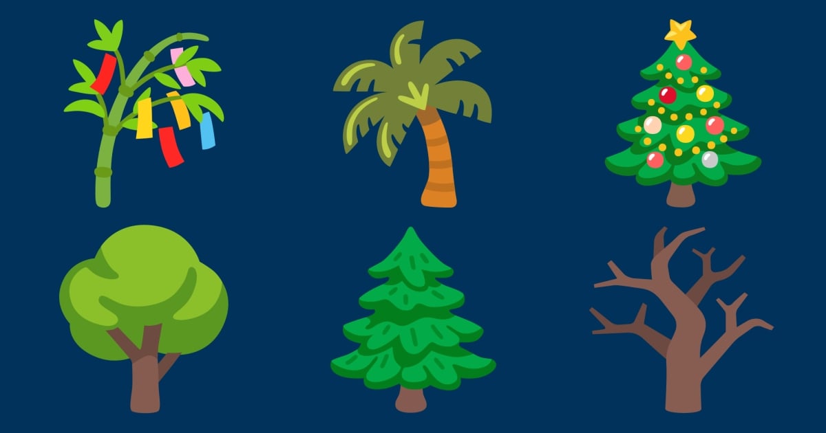 🌲 Tree Emojis 🌳 🌴 🪾 🎄 🎋