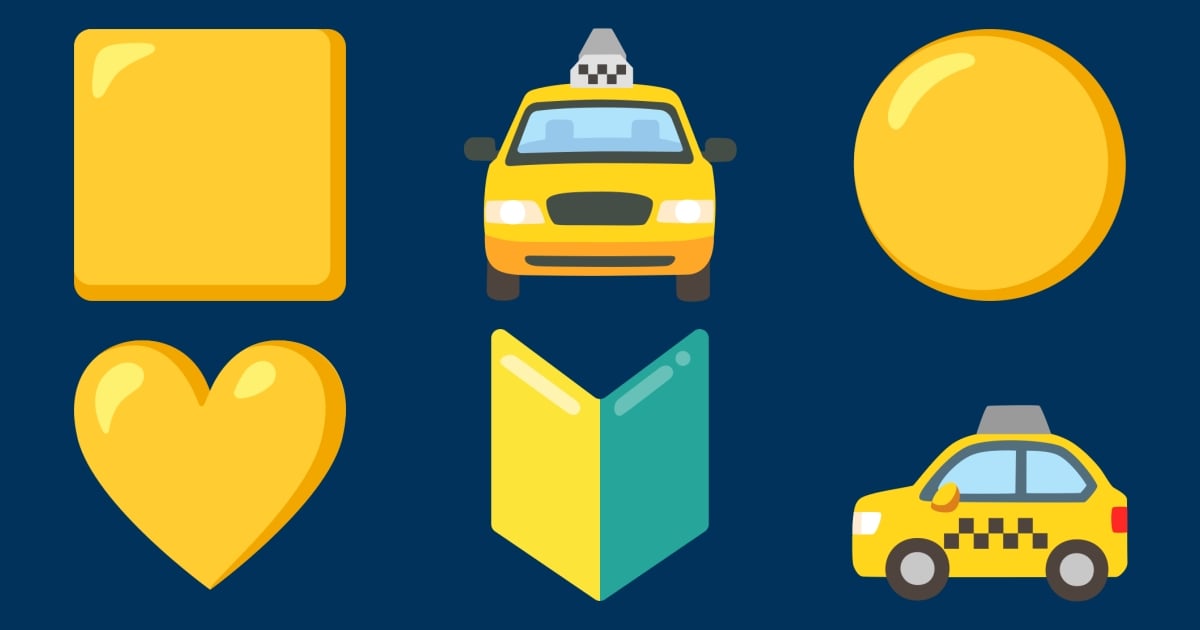 💛 Yellow Emojis 🚕 🚖 🔰 🟡 🟨