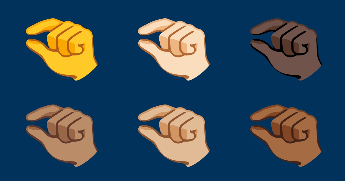 🤏 Bit Emojis 🤏🏻 🤏🏼 🤏🏽 🤏🏾 🤏🏿