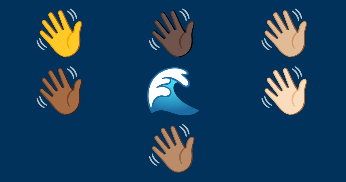 👋 Wave Emojis 🌊 👋🏻 👋🏼 👋🏽 👋🏾 👋🏿