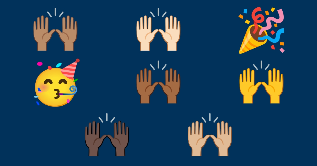 🥳 Hooray Emojis 🙌 🎉 🙌🏻 🙌🏼 🙌🏽 🙌🏾