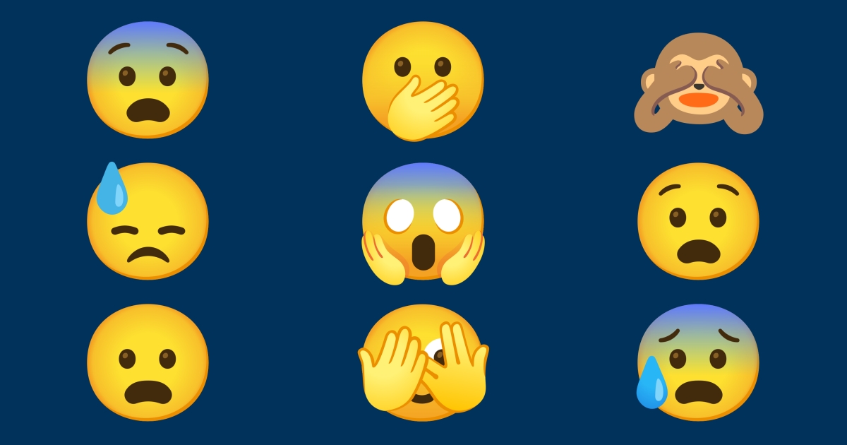 🫢 Scared Emojis 🫣 😦 😧 😨 😰 😱