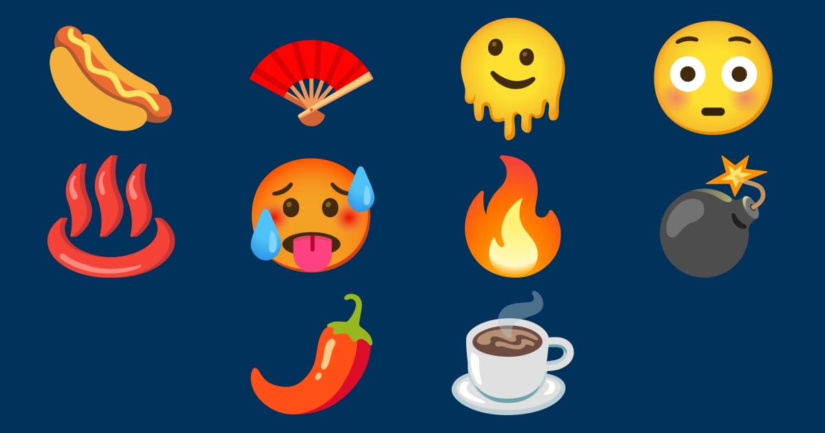 🫠 Hot Emojis 🥵 😳 🌶️ 🌭 ☕ ♨️