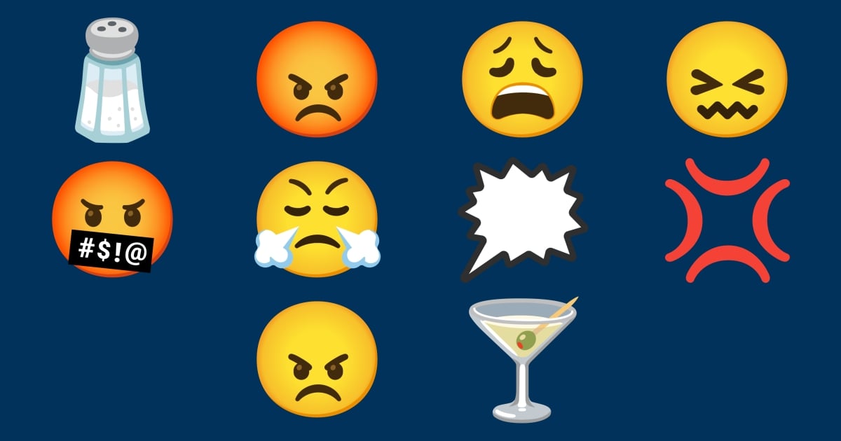 😖 Mad Emojis 😩 😤 😡 😠 🤬 💢