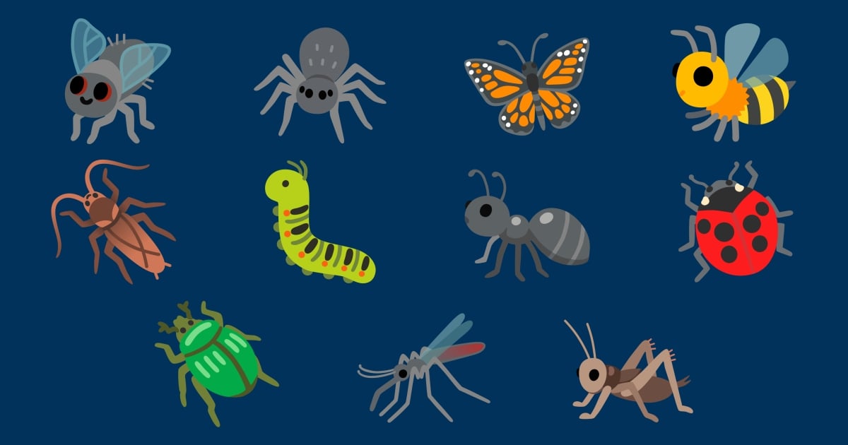 🦋 Insect Emojis 🐛 🐜 🐝 🪲 🐞 🦗
