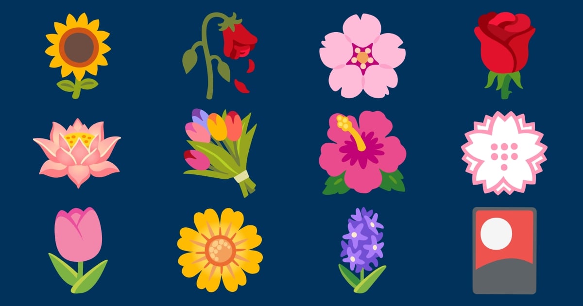 💐 Flower Emojis 🌸 💮 🪷 🌹 🥀 🌺