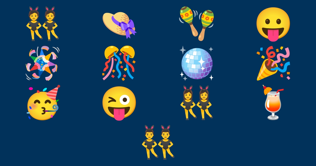 😛 Party Emojis 😜 🥳 👯 👯‍♂️ 👯‍♀️ 🍹