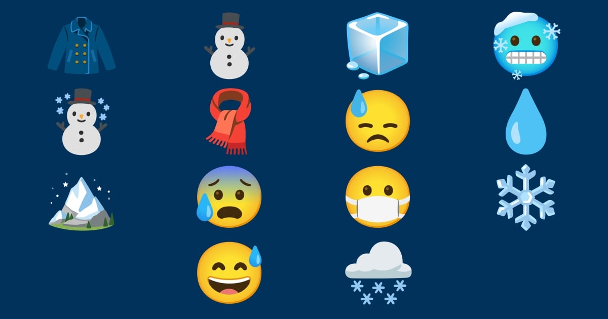 😅 Cold Emojis 😷 🥶 😰 😓 🧊 🏔️