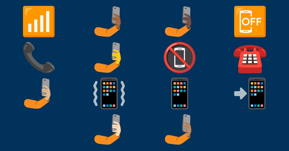🤳 Phone Emojis 📱 📲 ☎️ 📞 📵 📶