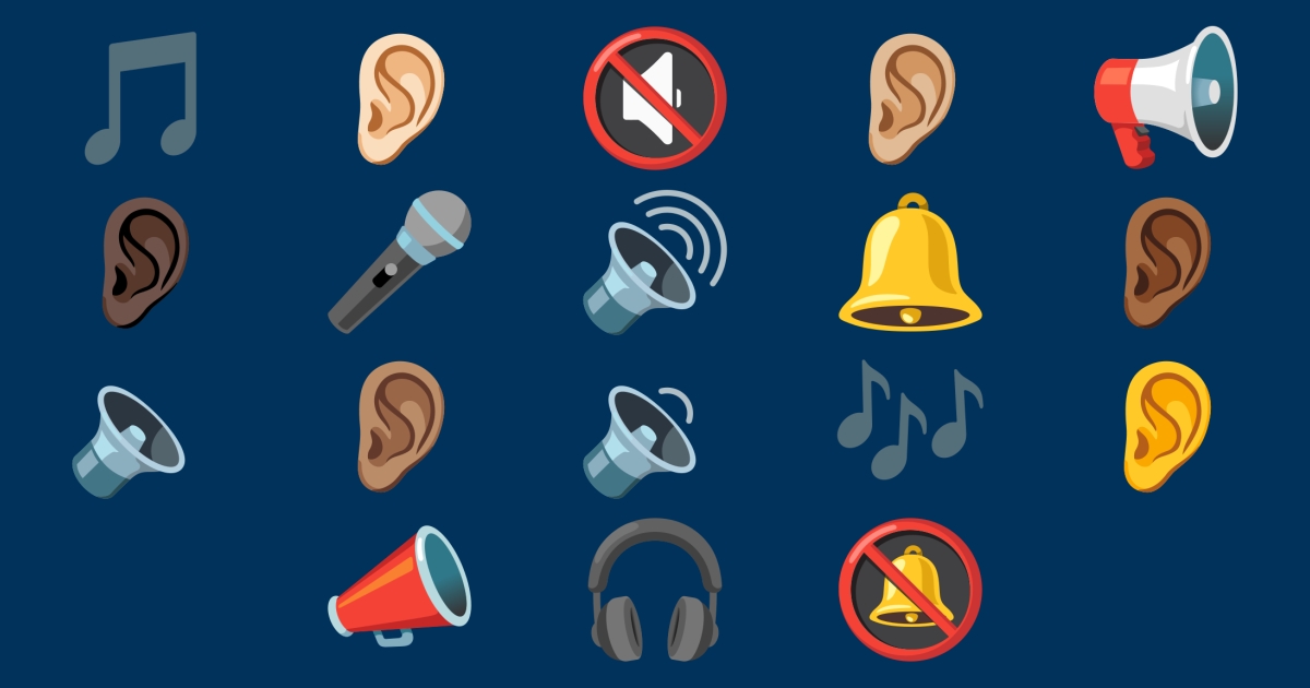 👂 Sound Emojis 🔇 🔈 🔉 🔊 📢 📣