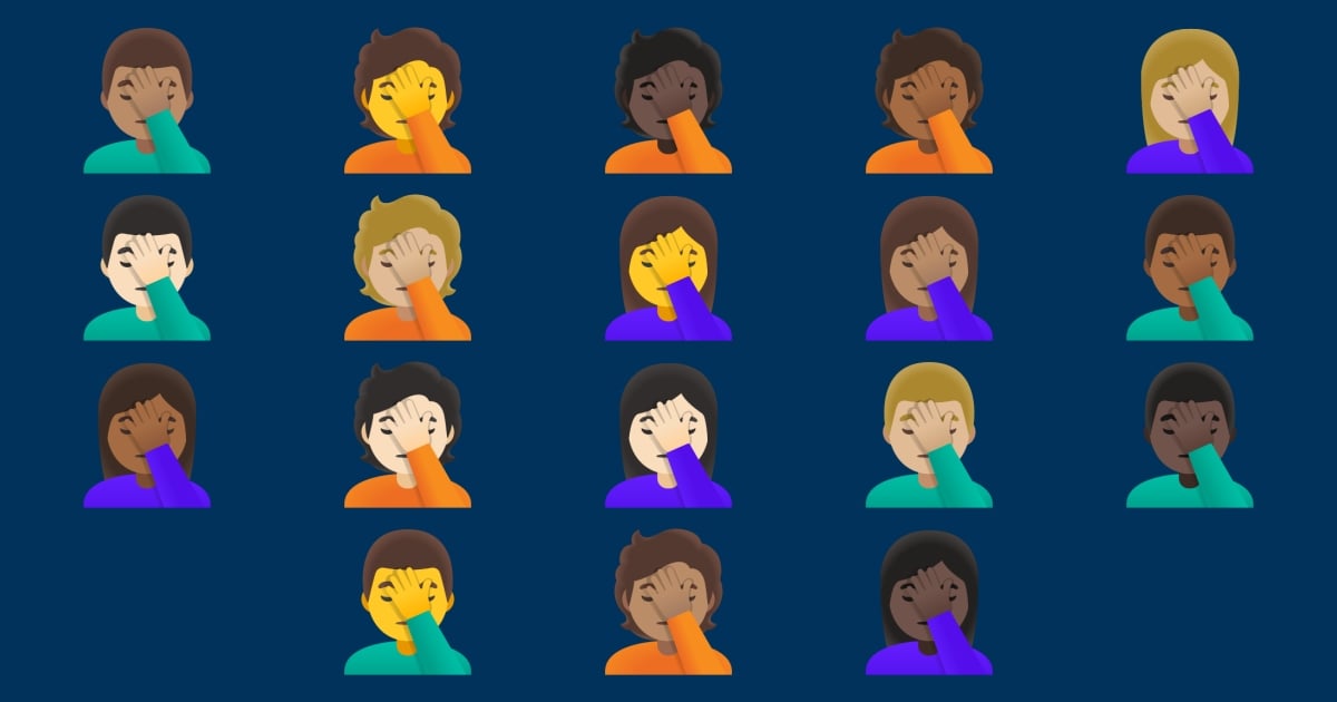 🤦 Exasperation Emojis 🤦‍♂️ 🤦‍♀️ 🤦🏻 🤦🏼 🤦🏽 🤦🏾