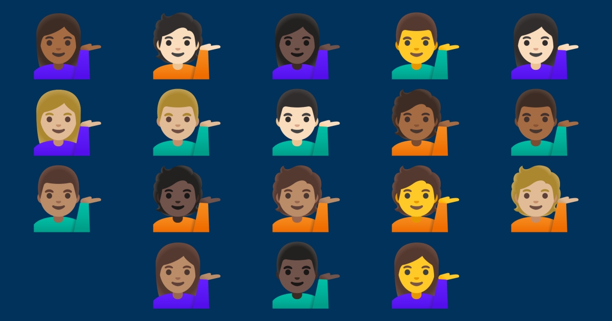 💁 Seriously Emojis 💁‍♂️ 💁‍♀️ 💁🏻 💁🏼 💁🏽 💁🏾