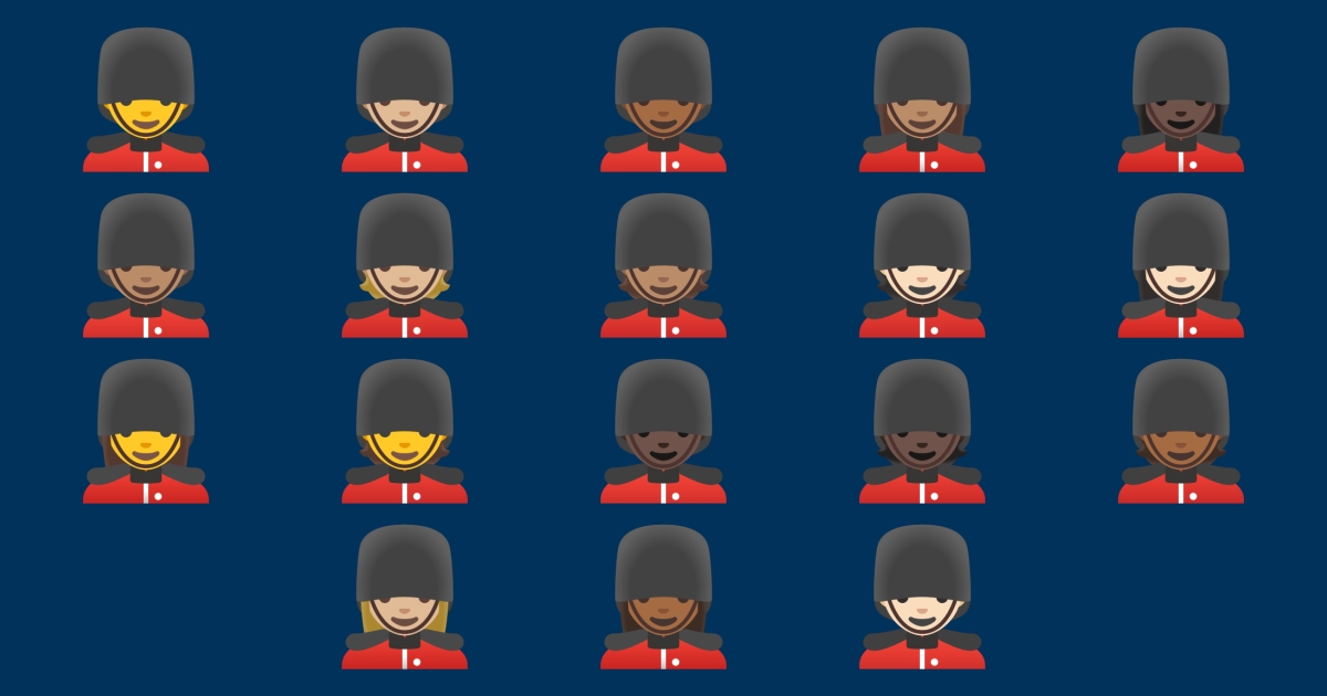 💂 London Emojis 💂‍♂️ 💂‍♀️ 💂🏻 💂🏼 💂🏽 💂🏾