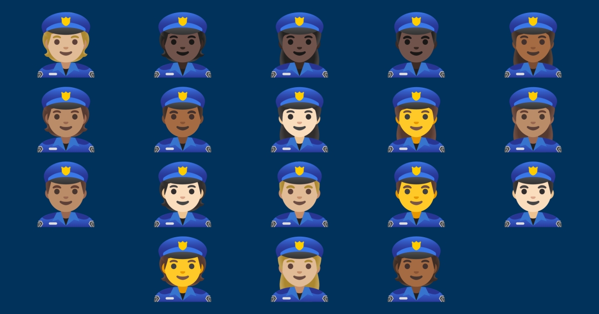 👮 Cop Emojis 👮‍♂️ 👮‍♀️ 👮🏻 👮🏼 👮🏽 👮🏾