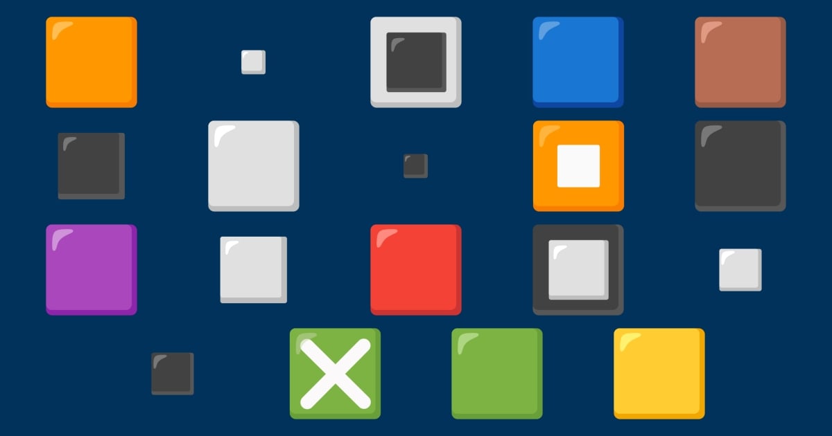 ⏹️ Square Emojis 🟥 🟧 🟨 🟩 🟦