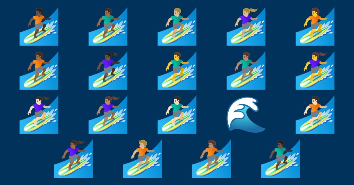 🏄 Surf Emojis 🏄‍♂️ 🏄‍♀️ 🌊 🏄🏻 🏄🏼 🏄🏽