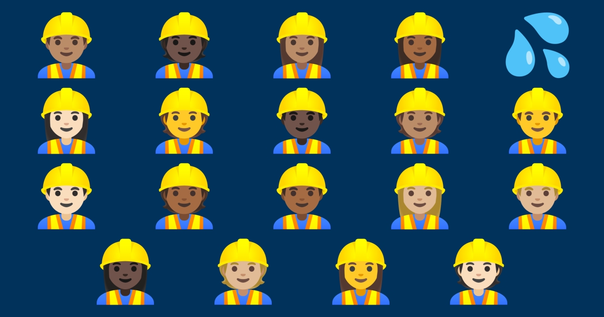 💦 Work Emojis 👷 👷‍♂️ 👷‍♀️ 👷🏻 👷🏼 👷🏽