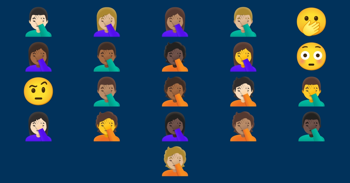 🫢 Disbelief Emojis 🤨 😳 🤦 🤦‍♂️ 🤦‍♀️ 🤦🏻