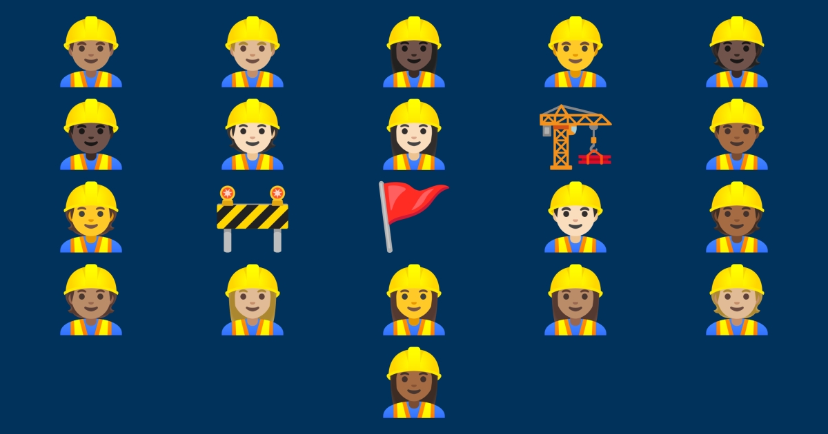 👷 Construction Emojis 👷‍♂️ 👷‍♀️ 🏗️ 🚧 🚩 👷🏻