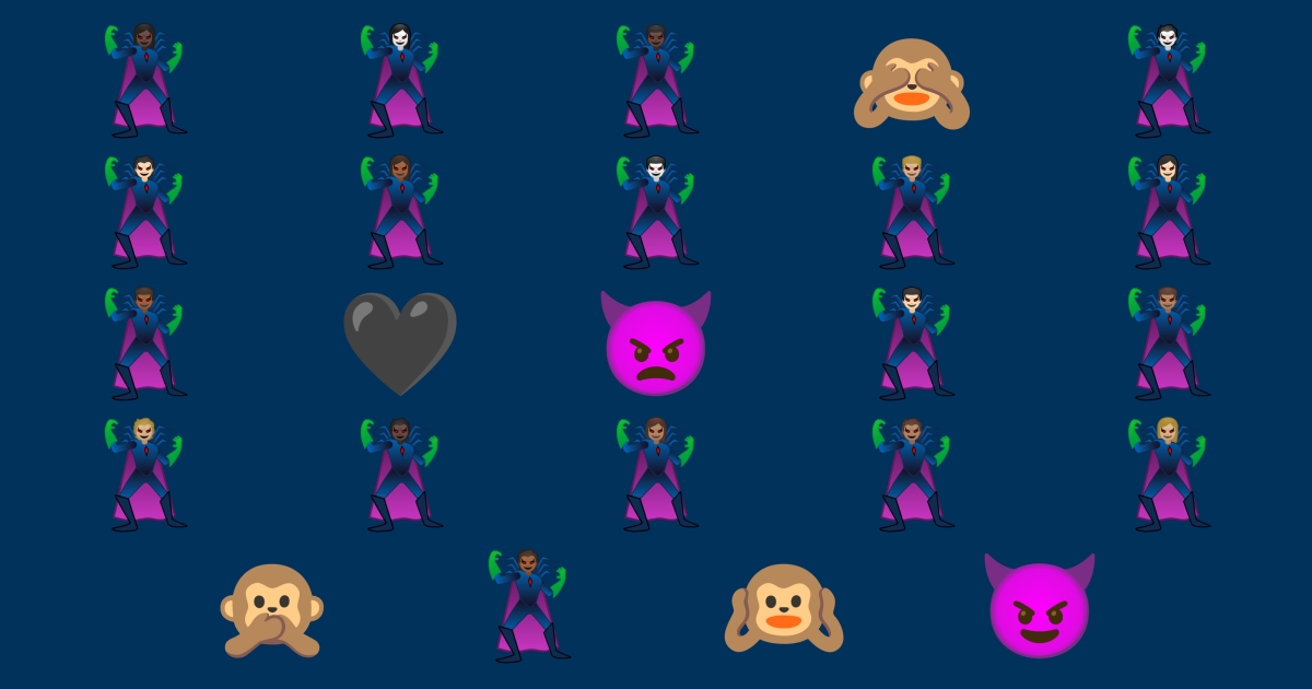 😈 Evil Emojis 👿 🙈 🙉 🙊 🖤 🦹