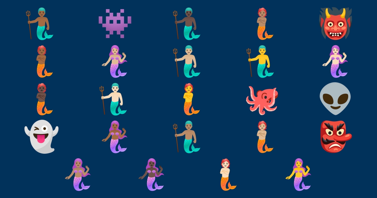👹 Creature Emojis 👺 👻 👽 👾 🧜 🧜‍♂️