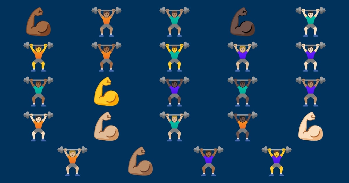 💪 Bodybuilder Emojis 🏋️ 🏋️‍♂️ 🏋️‍♀️ 💪🏻 💪🏼 💪🏽
