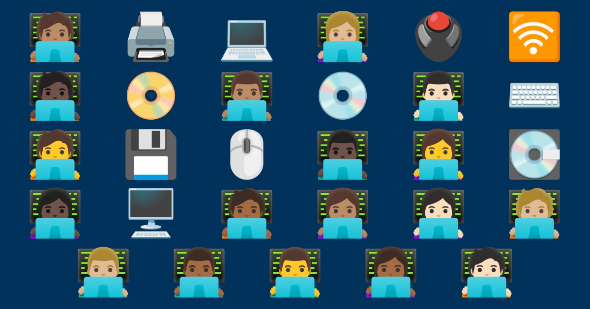 🧑‍💻 Computer Emojis 👨‍💻 👩‍💻 💻 🖥️ 🖨️ ⌨️